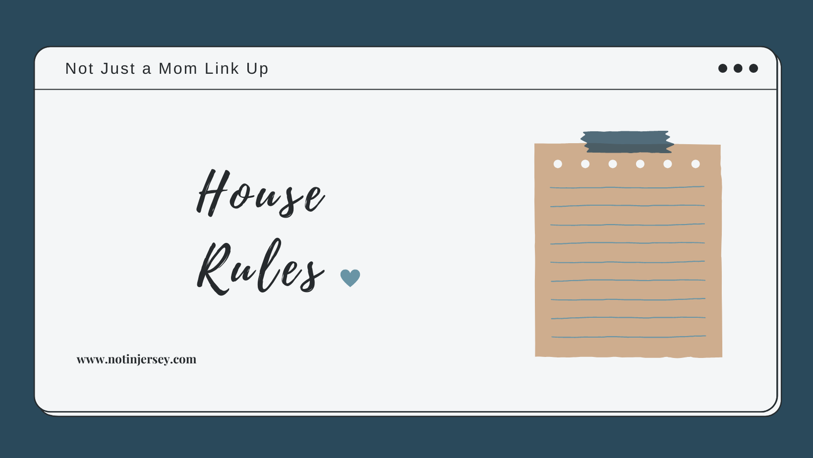 House Rules - Not In Jersey