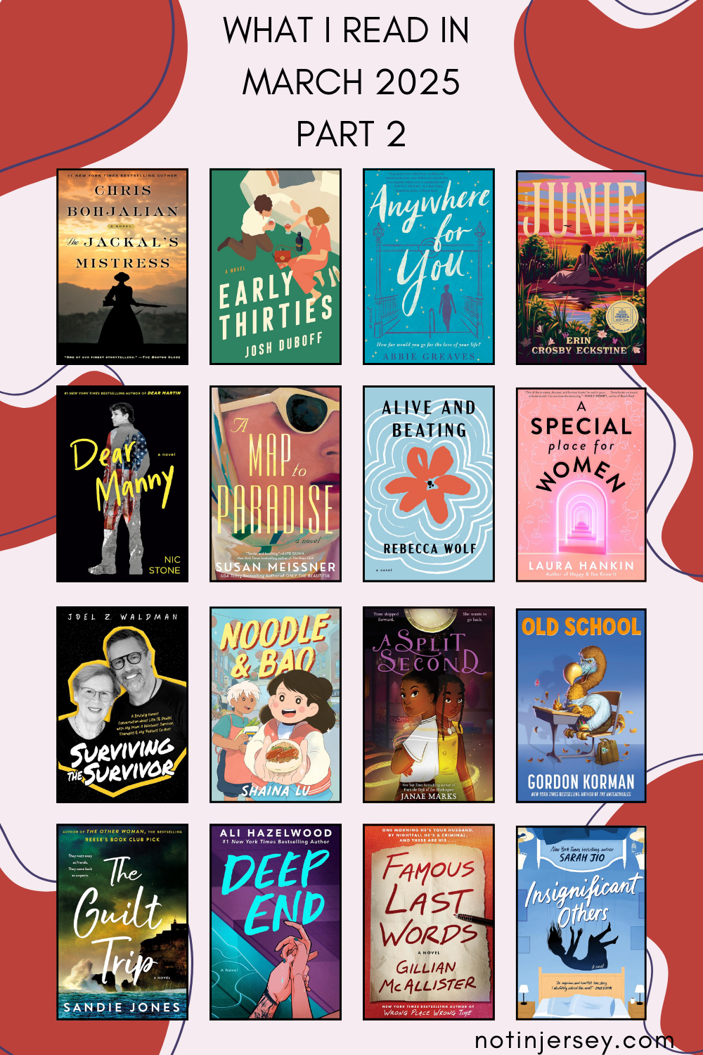 What I Read in March 2025 Part 2 - Not In Jersey